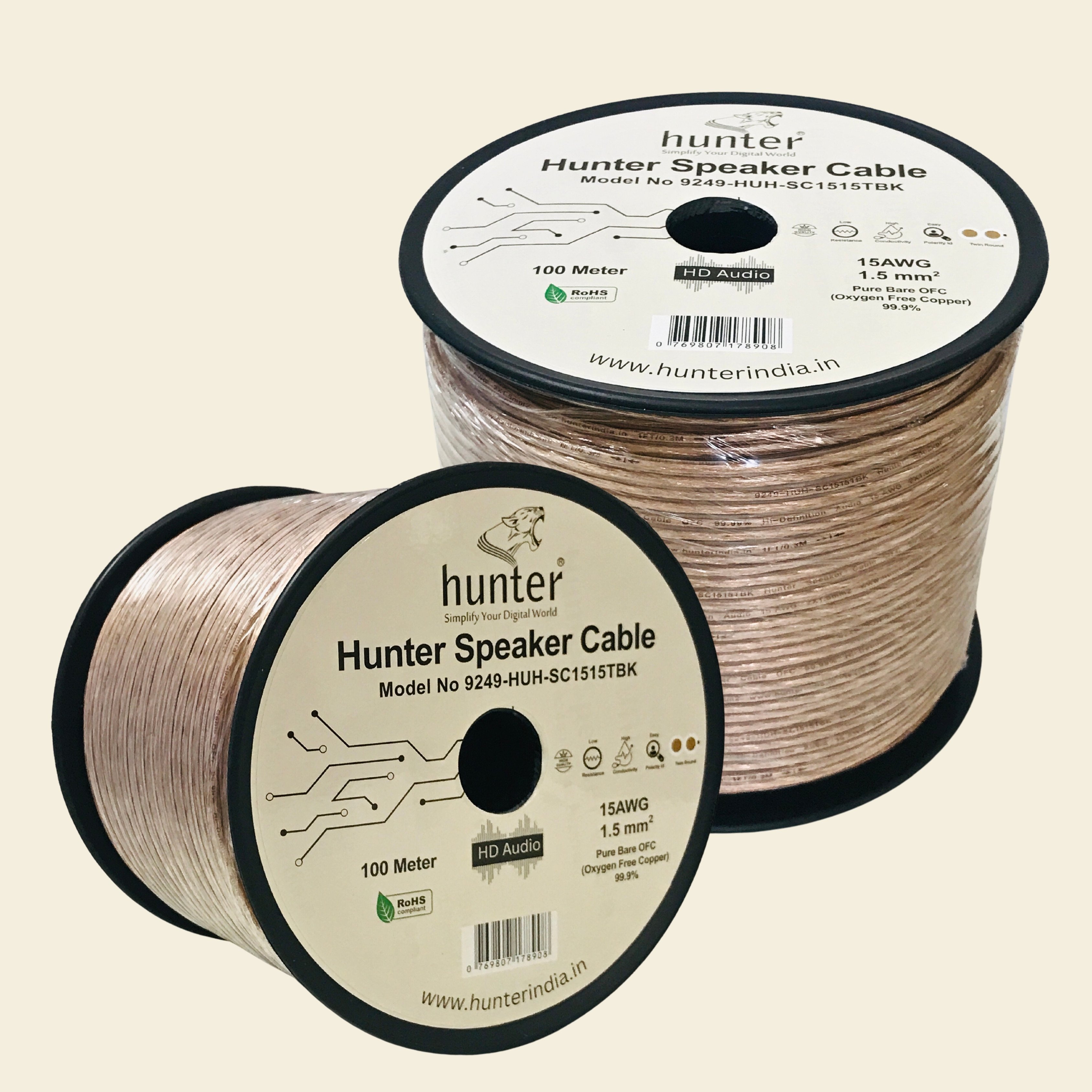 Premium Hunter's Speaker Cables- Enhance Your Audio Experience | Hunter Bharat